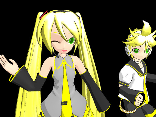 mmd ssj miku and ssj len + DL by supersonicwind69 on DeviantArt