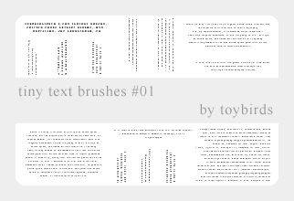 Tiny Text Brushes 01 by toybirds on DeviantArt