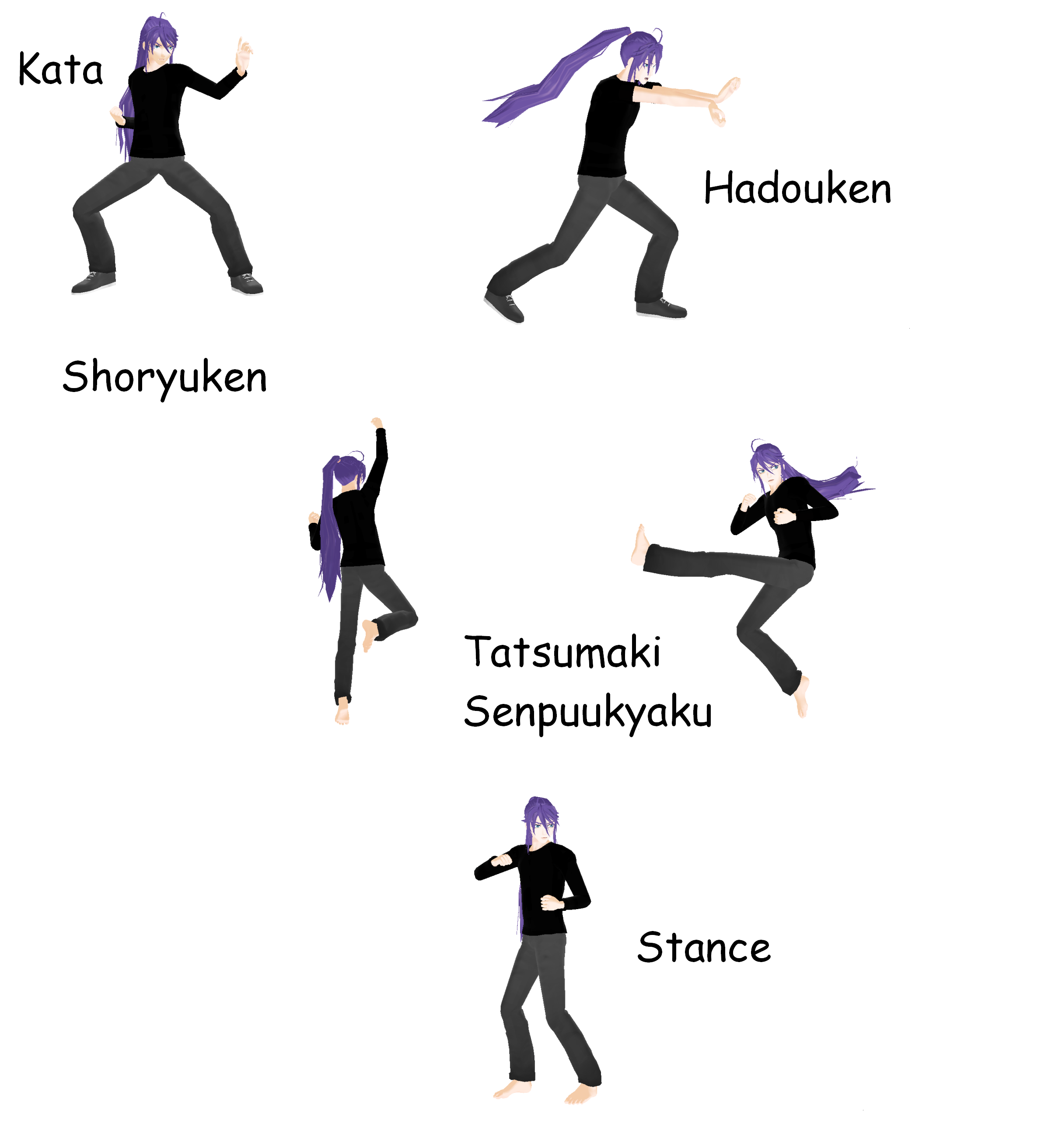 MMD Ansatsuken pose pack DL by JRoqqs25 on DeviantArt