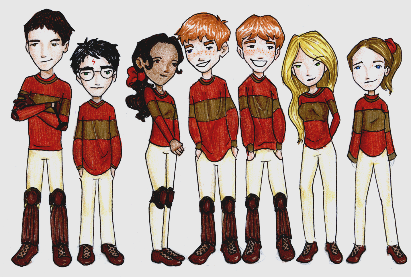 gryffindor quidditch team again by keyBon on DeviantArt
