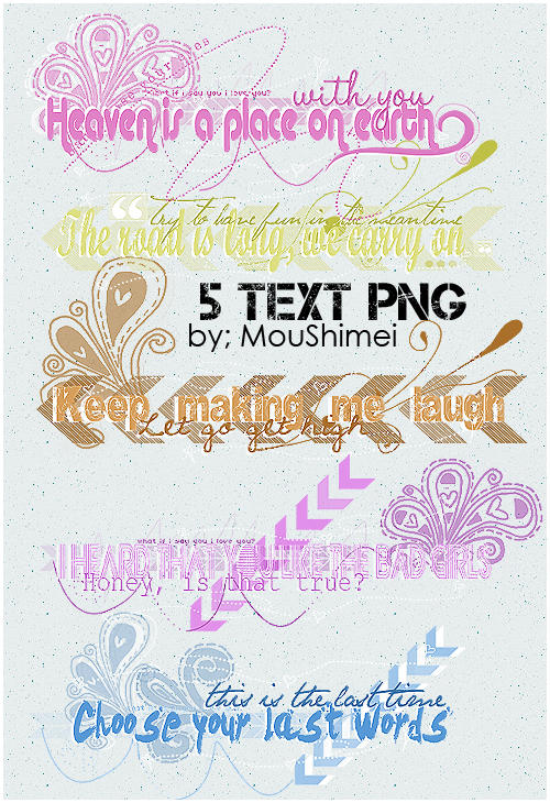 PACK TEXT PNG by MouShimei on DeviantArt