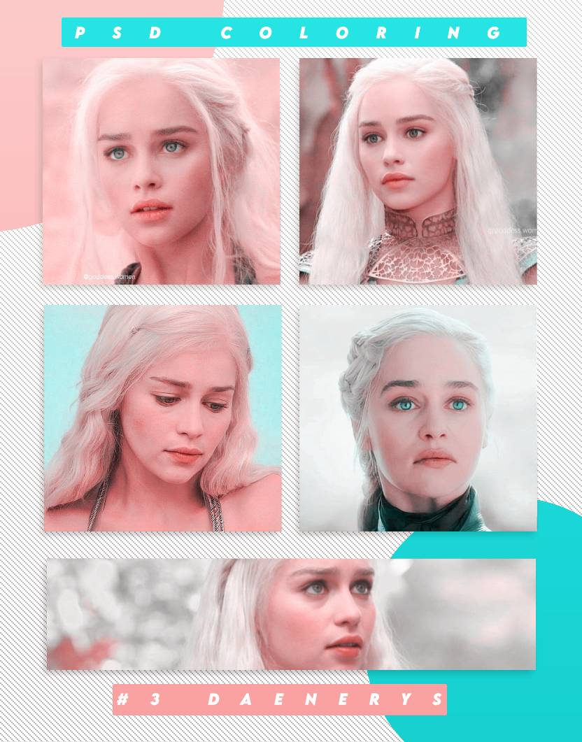PSD Coloring #3 daenerys pink (1) by key678 on DeviantArt
