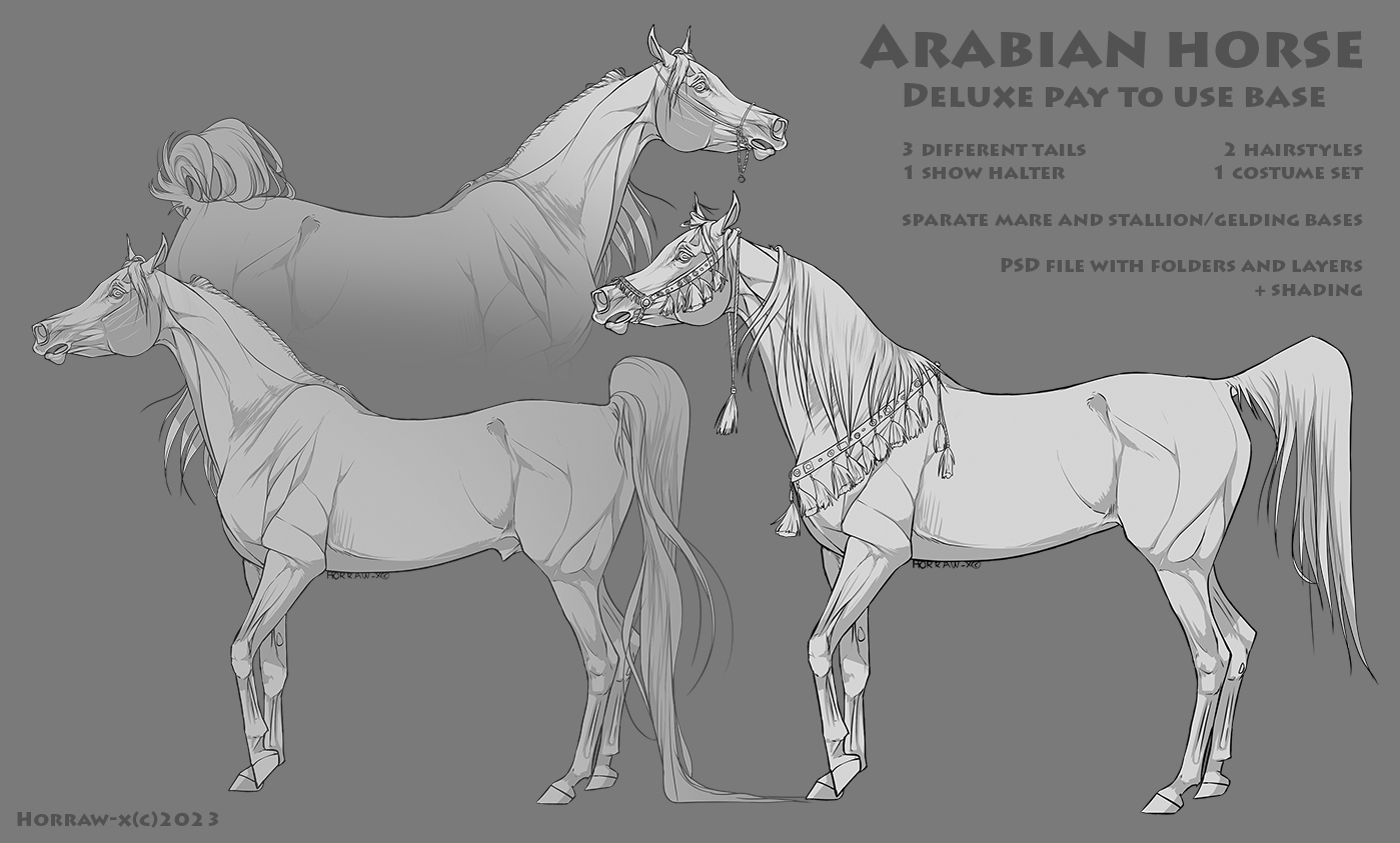DELUXE Arabian horse base |P2U by HorRaw-X on DeviantArt