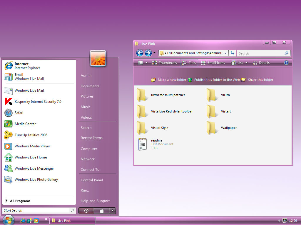 Vista Live Pink by fediaFedia on DeviantArt