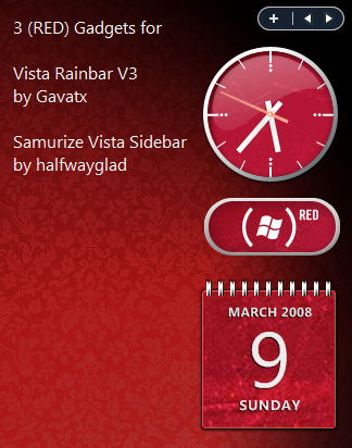 RED gadgets 4 Rainbar+Samurize by fediaFedia on DeviantArt