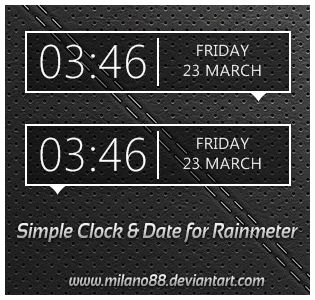 Simple Clock and Date by milano88 on DeviantArt