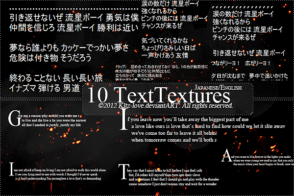 10-Text-Textures: Japanese-English. by Yeonseb on DeviantArt