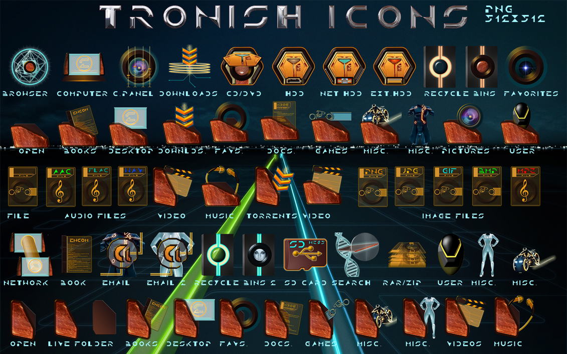 Tronish icons by jlfarfan on DeviantArt