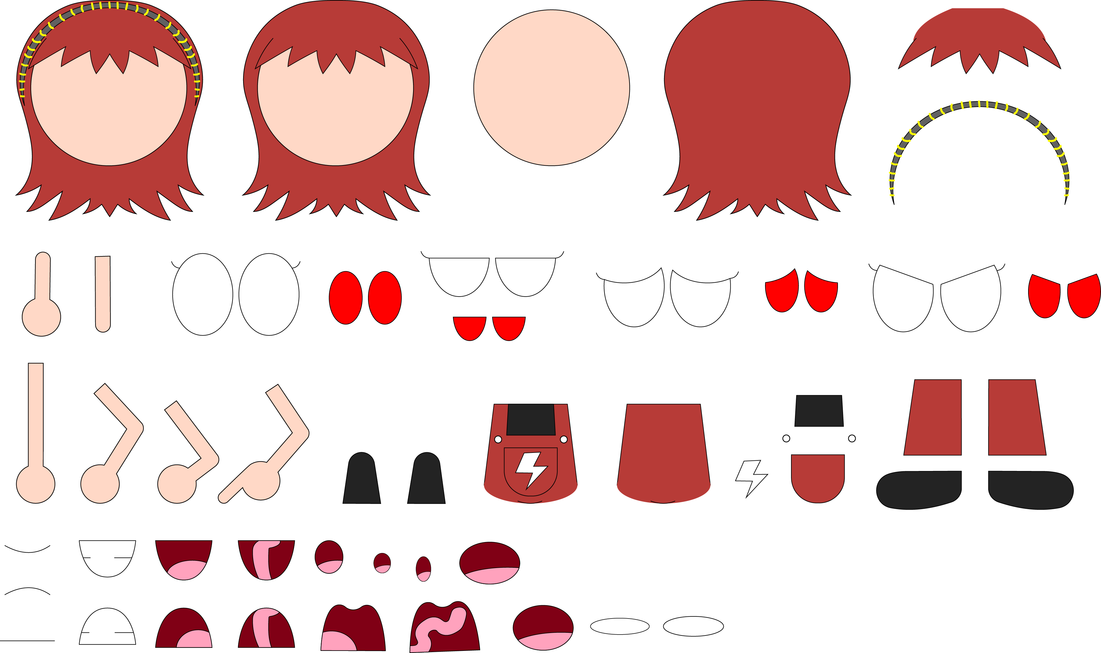Human Electropail Character Builder/Sprite Sheet by Vissy1 on DeviantArt