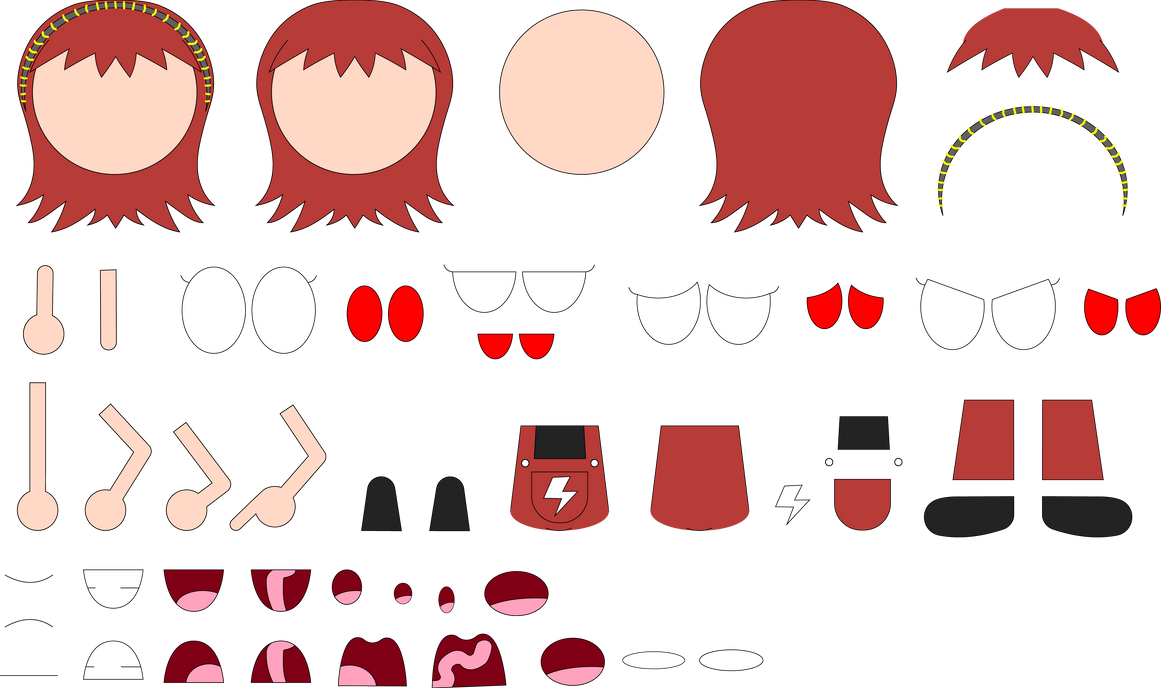 Human Electropail Character Builder/Sprite Sheet by Vissy1 on DeviantArt