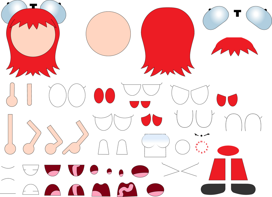 Scarlet Character Builder/Sprite Sheet by Vissy1 on DeviantArt