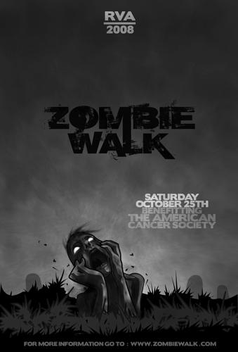 zombiewalk 08 poster 1 BW by jcbishop on DeviantArt