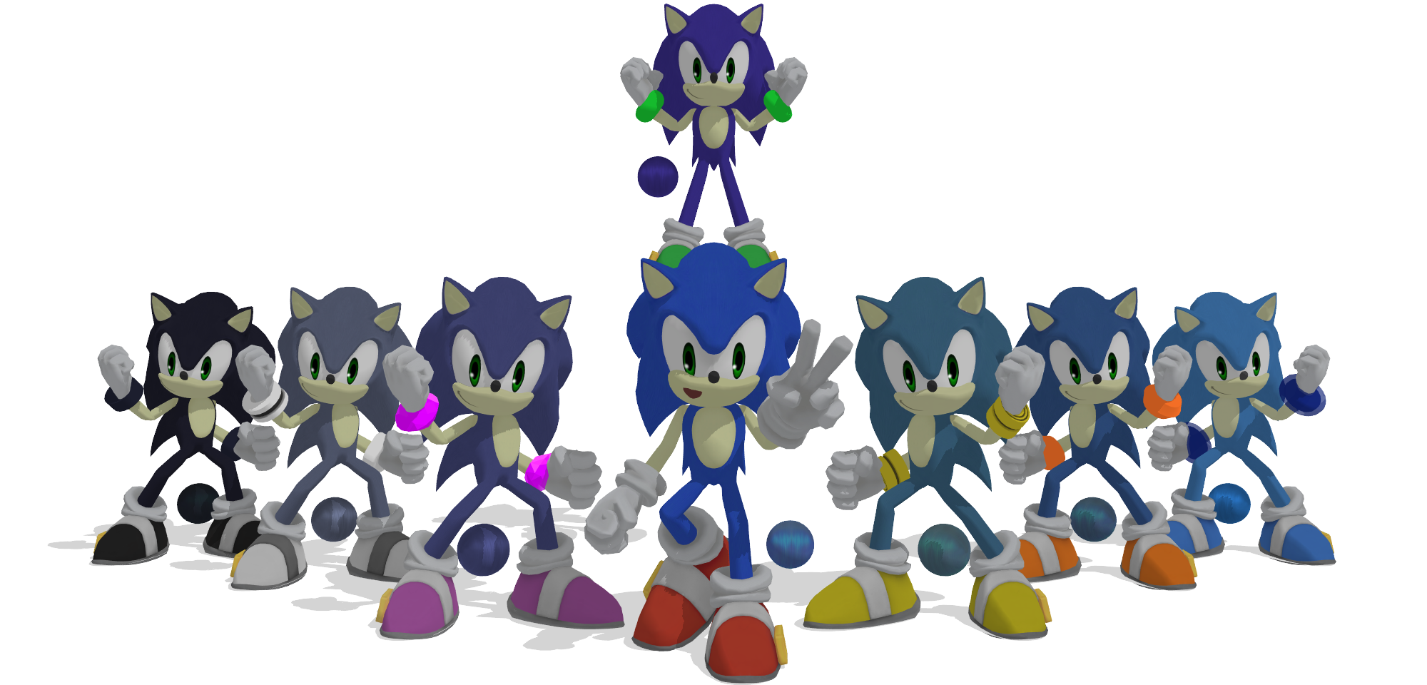 Mmd Sonic Newcomer Sonic Slw 3ds Edited Dl By