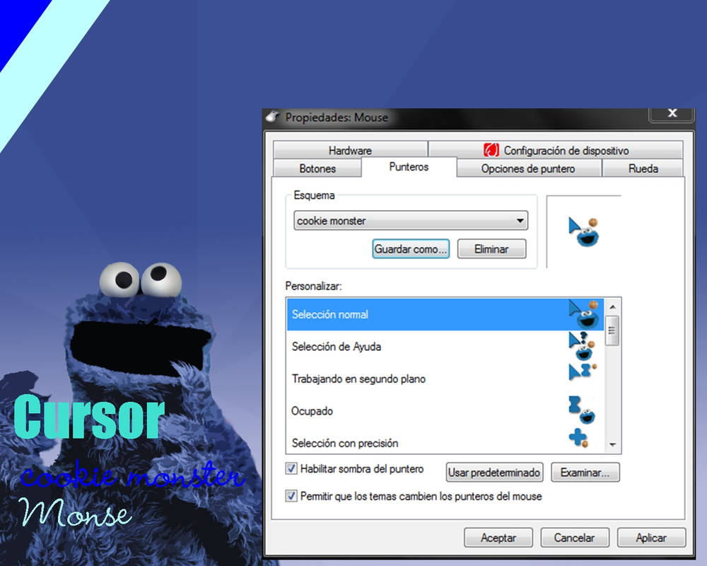 Cursor cookie monster by monseEditons on DeviantArt