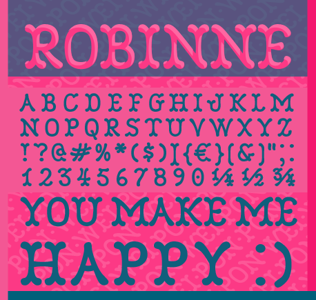 Robinne Font by nymphont on DeviantArt