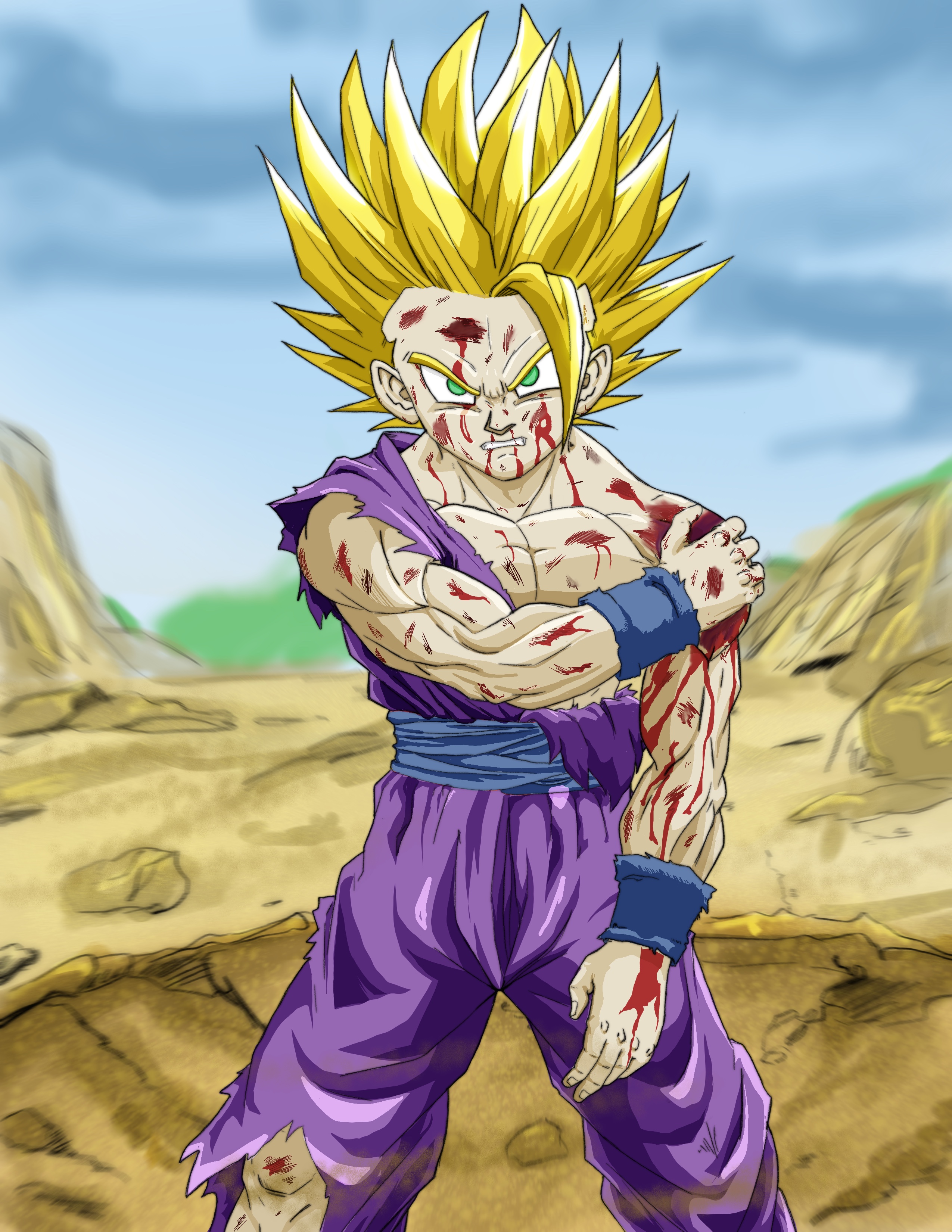 Gohan's out of options(redrawing old art I did) by shawncollinsart on ...