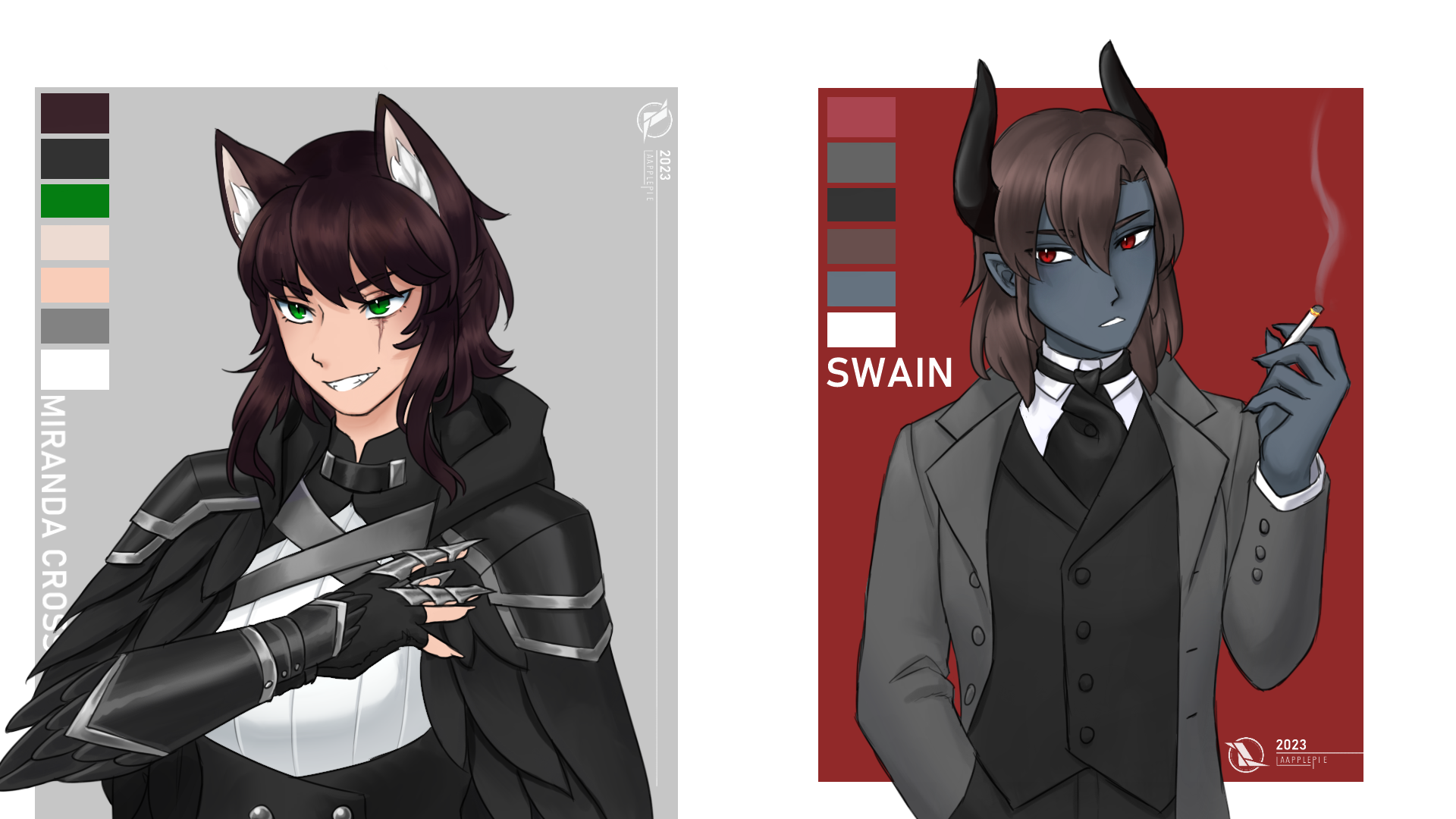 [C] Miranda and Swain by LAAPPLEPIE on DeviantArt