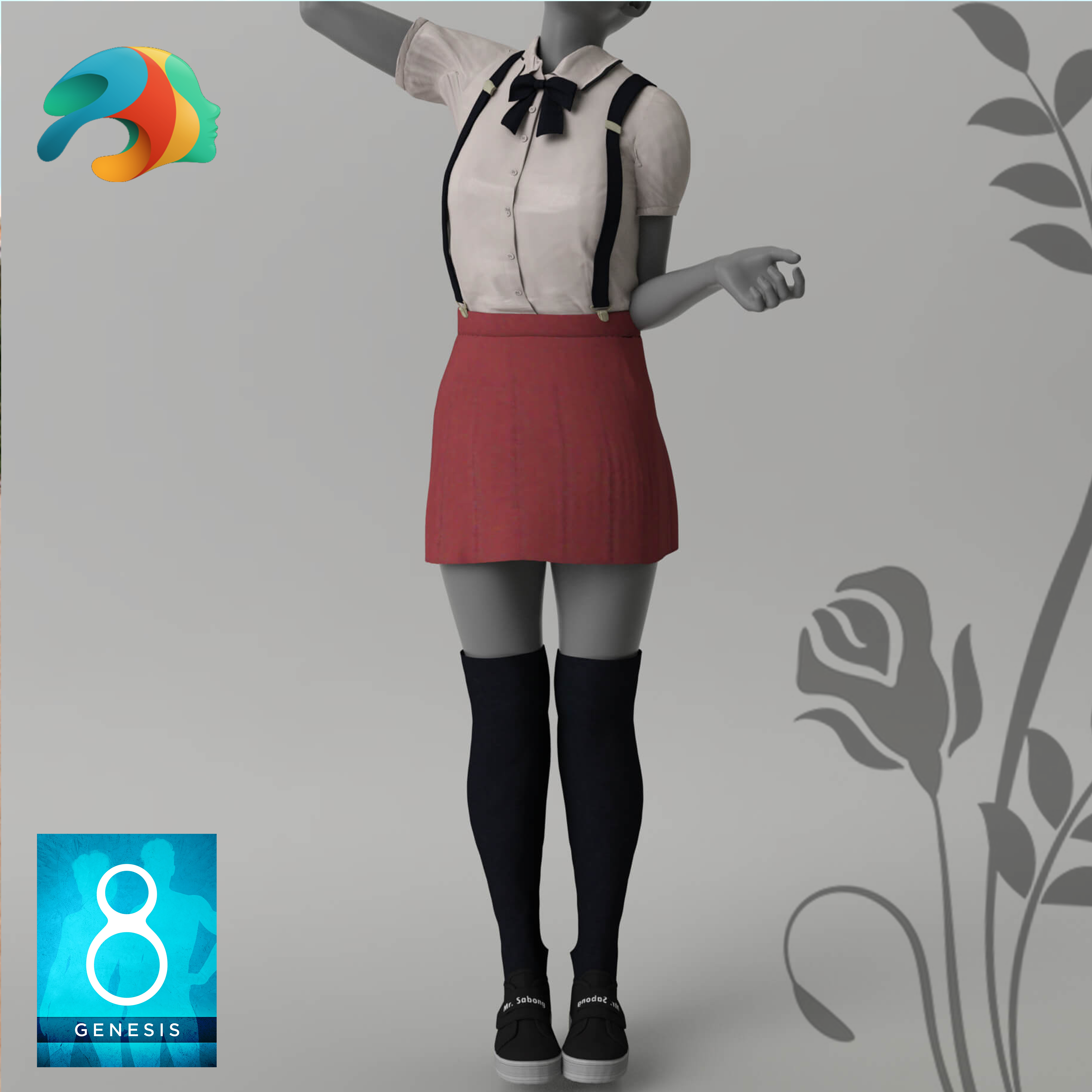 School Uniform Set for Genesis 8 Female by Radiantblog on DeviantArt