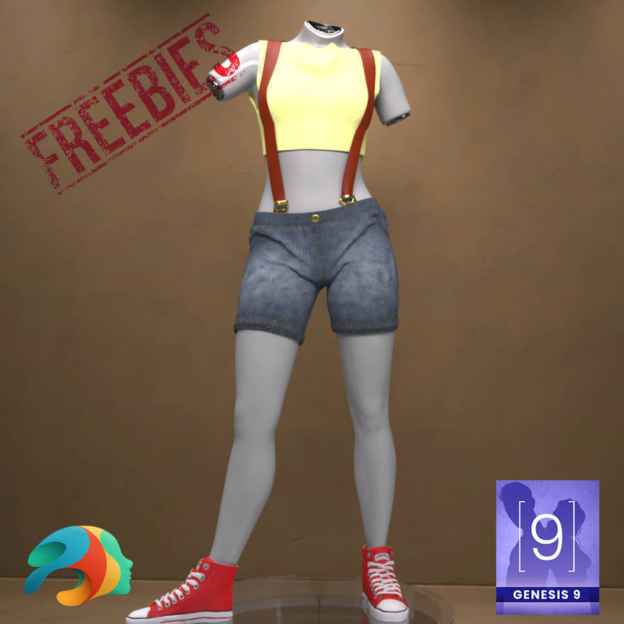 Trainee Outfit for Genesis 9 Freebie by Radiantblog on DeviantArt
