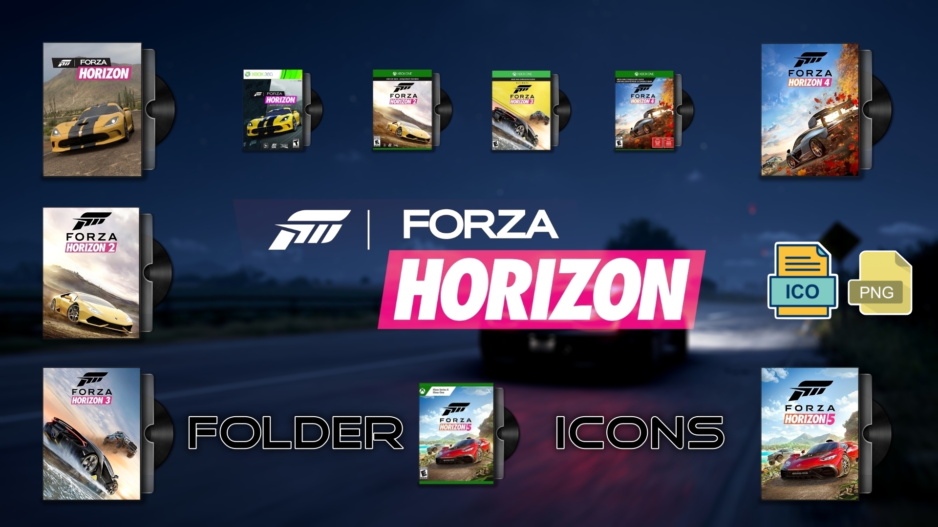 Forza Horizon Folder Icon Pack [ICO+PNG] by FolderIconBoy on DeviantArt