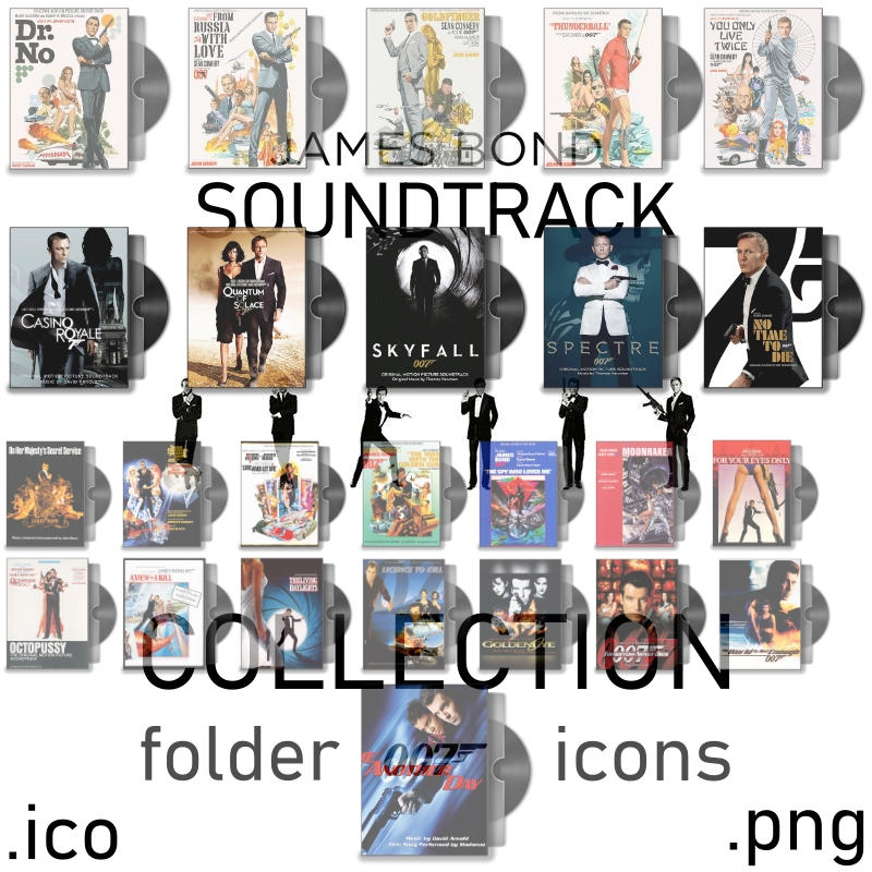 007 James Bond Soundtrack folder icon Collection by FolderIconBoy on ...