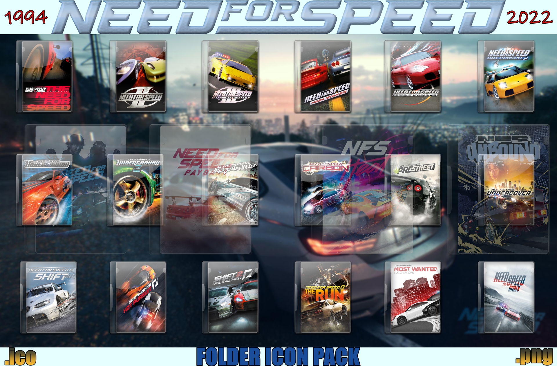 Need for Speed DVD folder icon pack by FolderIconBoy on DeviantArt