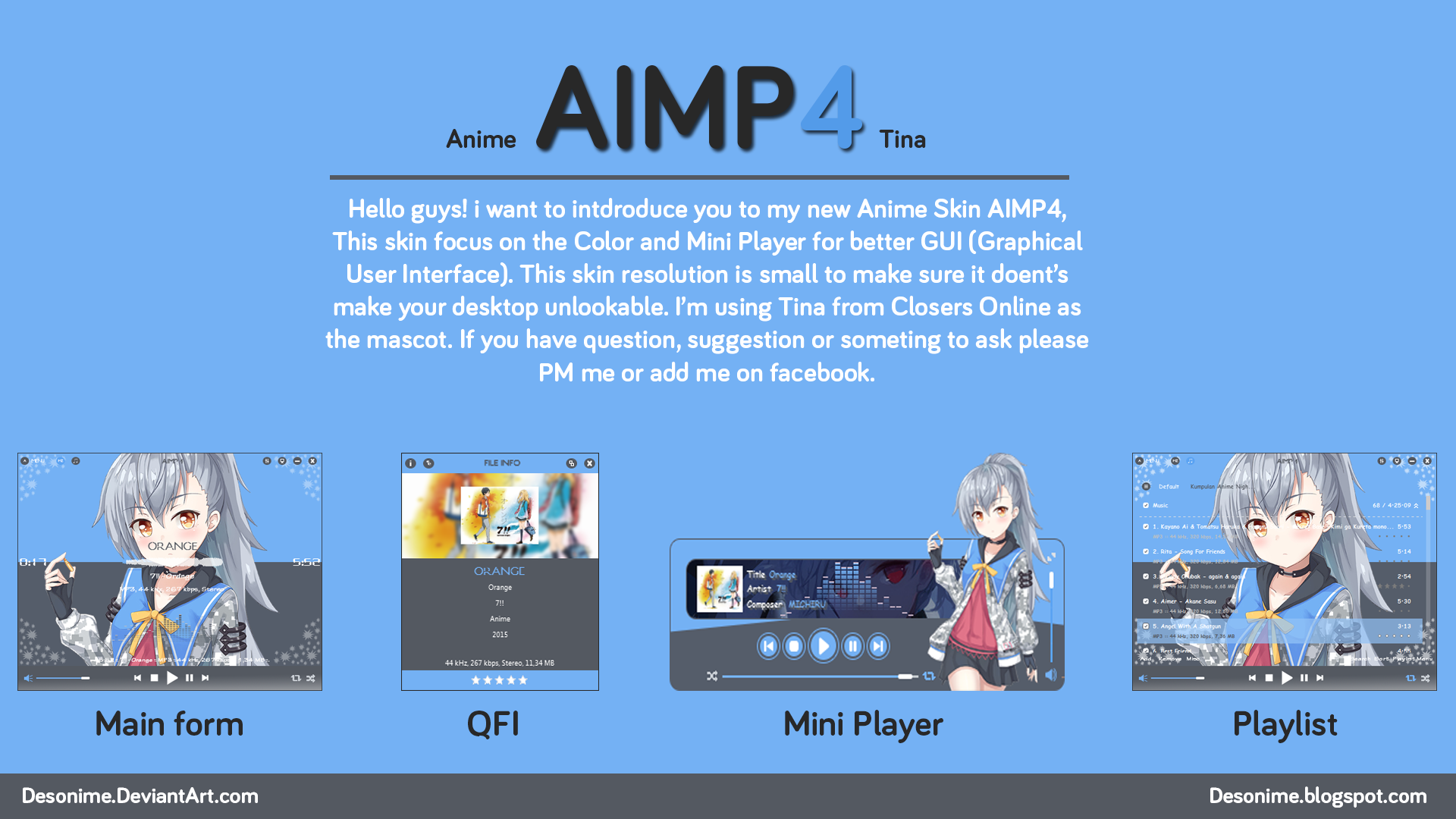 Skin AIMP4 Tina by Desonime on DeviantArt