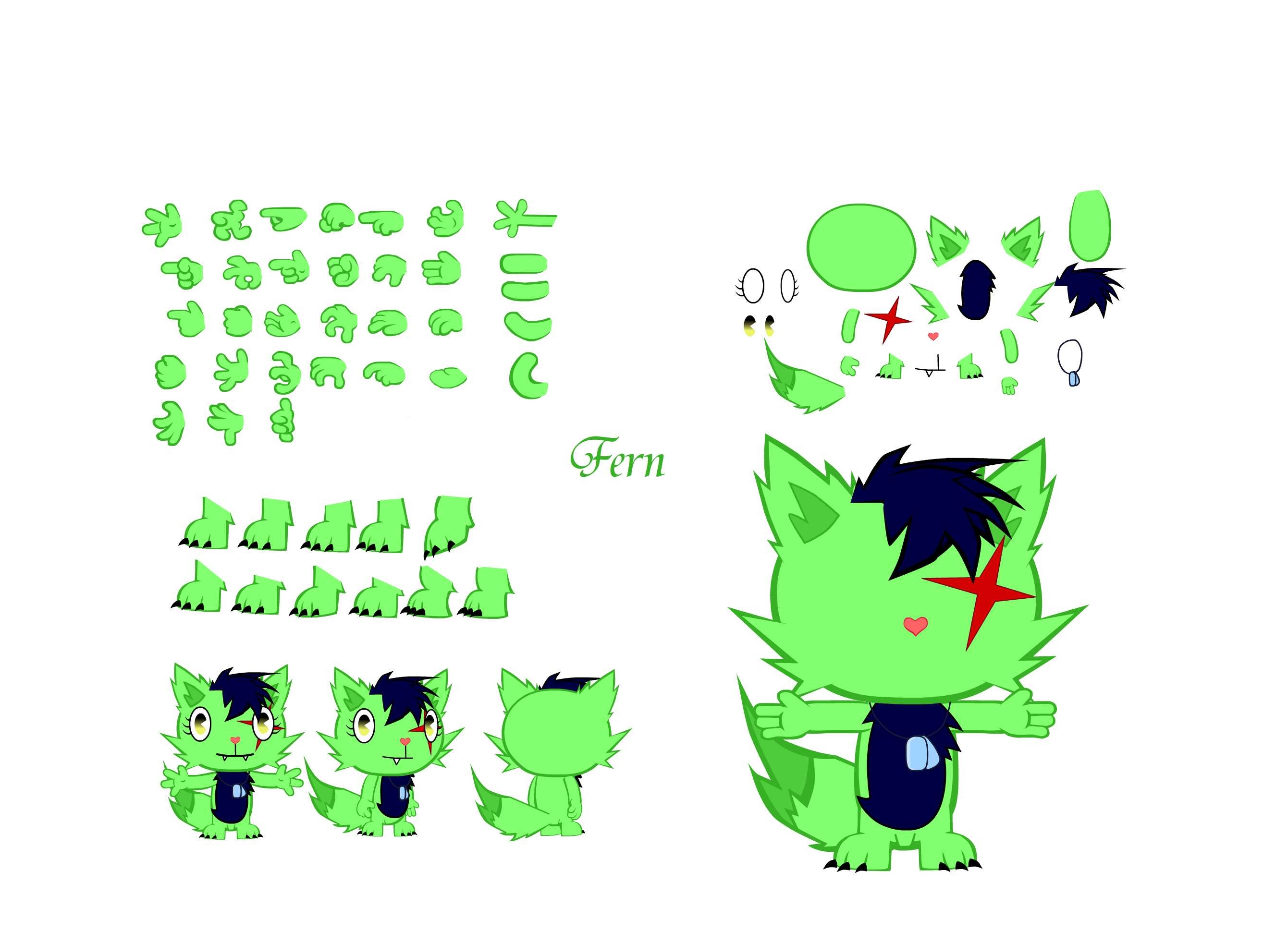 HTF sprite sheet Fern by WhityTheFox on DeviantArt