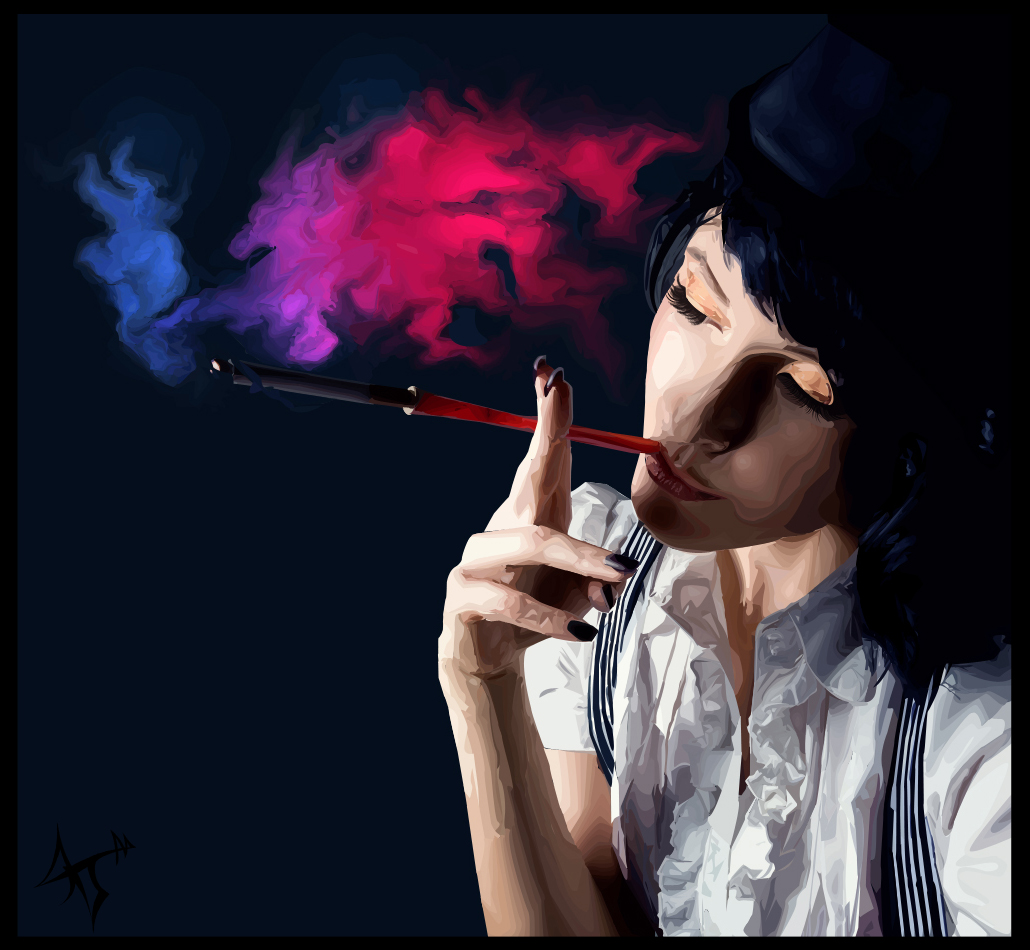 HD Vector: Glamour Smoking by roger-that007 on DeviantArt