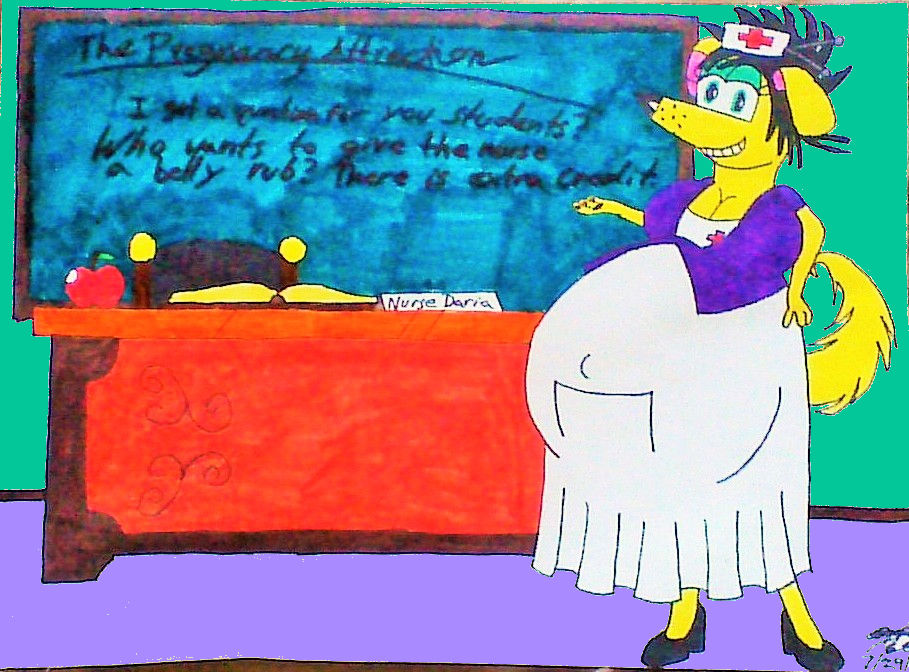 Very Pregnant Nurse Daria As Substitute Teacher by MJLegacy on DeviantArt