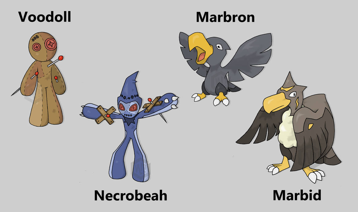 Puppet and Vulture Pokemon by wanderingrandomer on DeviantArt