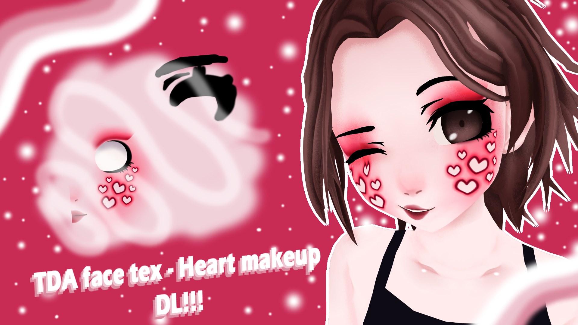 TDA face tex - Heart makeup by MMDEggnoq by MMDEggnoq on DeviantArt