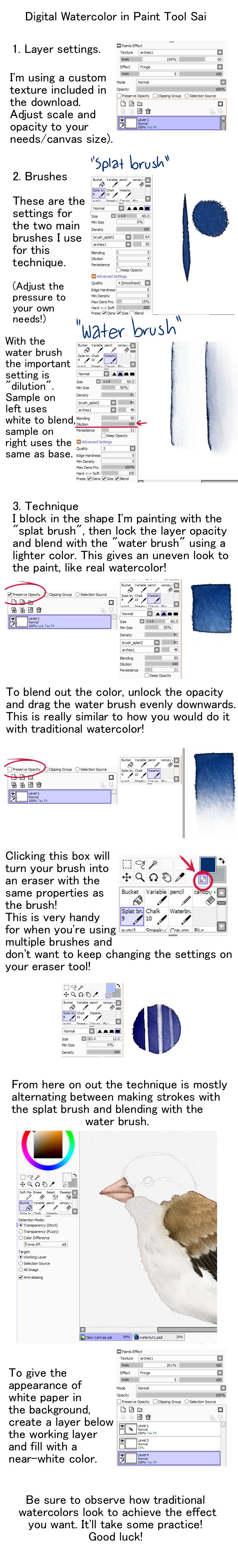 Paint Tool Sai Digital Watercolor Tutorial by twapa on DeviantArt
