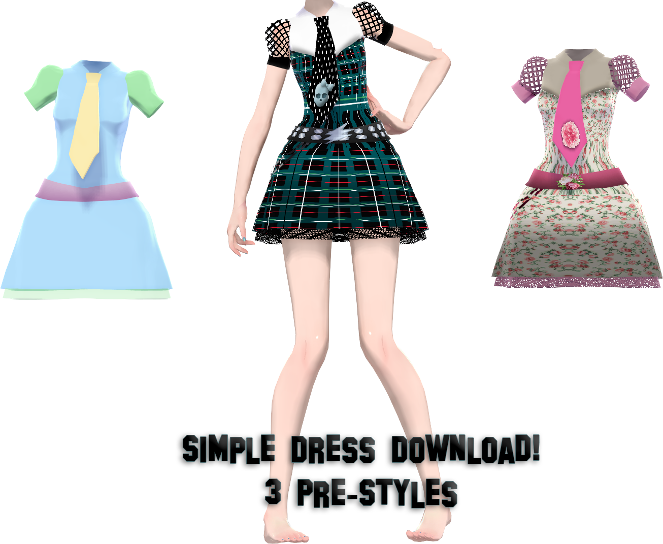 MMD PARTS DL - TDA Simple Dress by Cylops2000 on DeviantArt