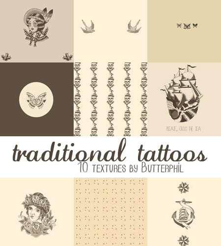 Traditional Tattoos Textures by Butterphil on DeviantArt