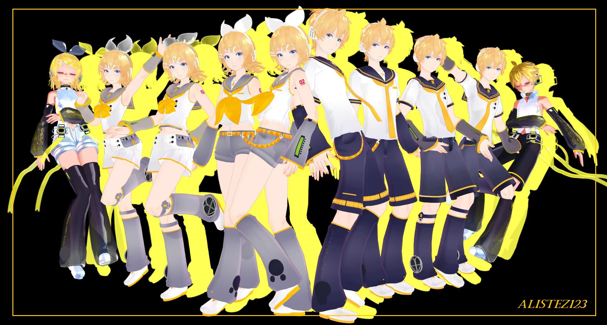 / MMD / Kagamine R-L BOXART pose pack .-Download-. by alistez123 on DeviantArt