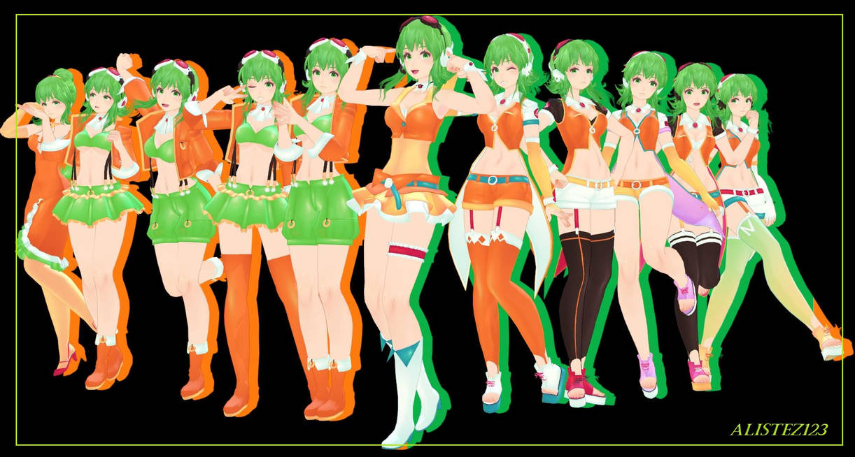 / MMD / Gumi Megpoid BOXART pose pack! -Download-. by alistez123 on DeviantArt
