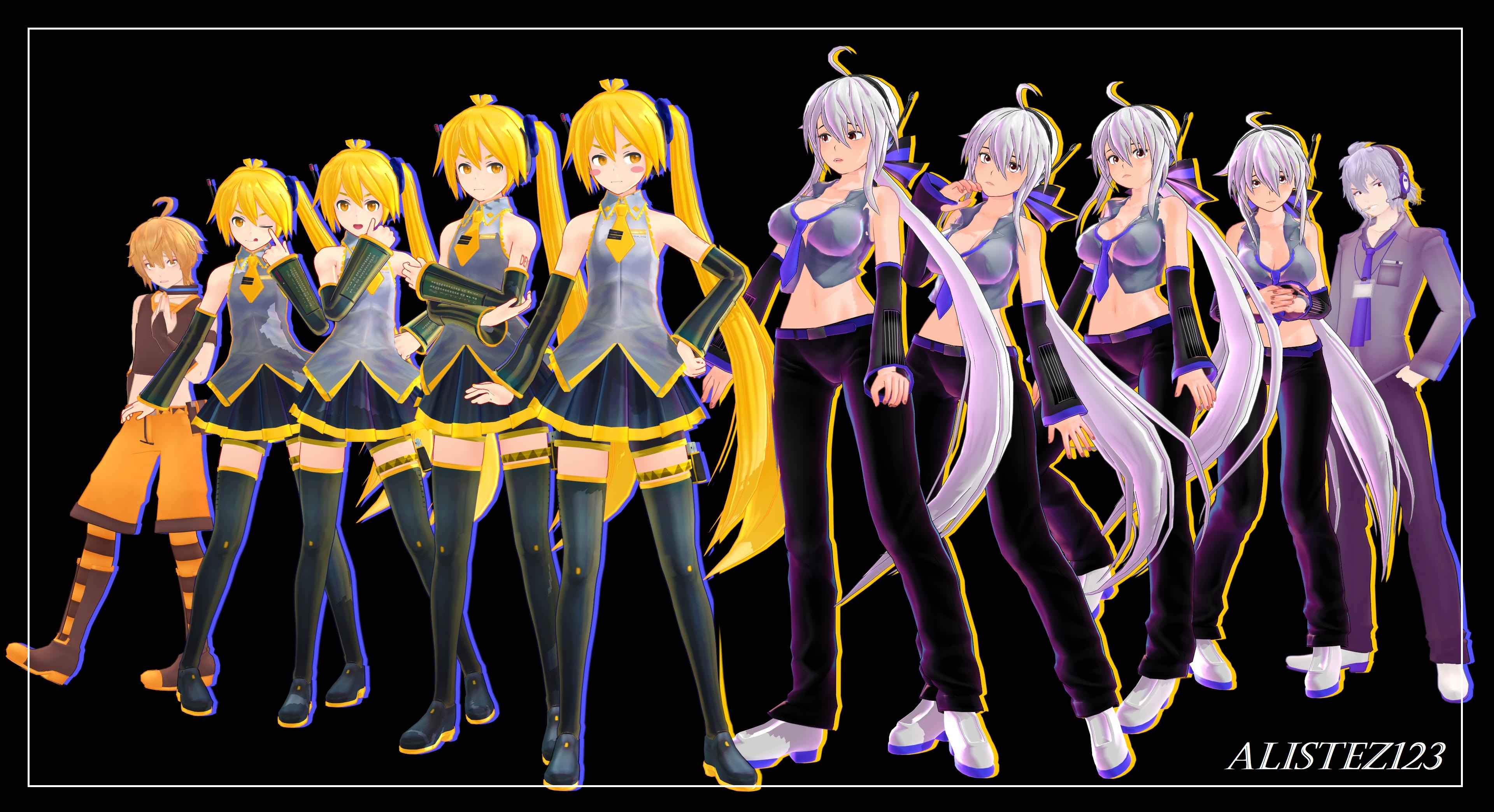 /MMD/ NeruNeroHakuDell BOXART pose pack -Download- by alistez123 on ...