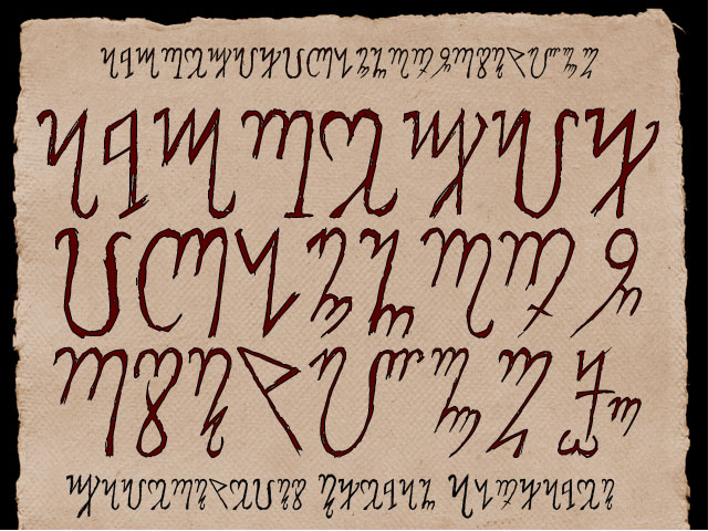 Theban Alphabet Chart