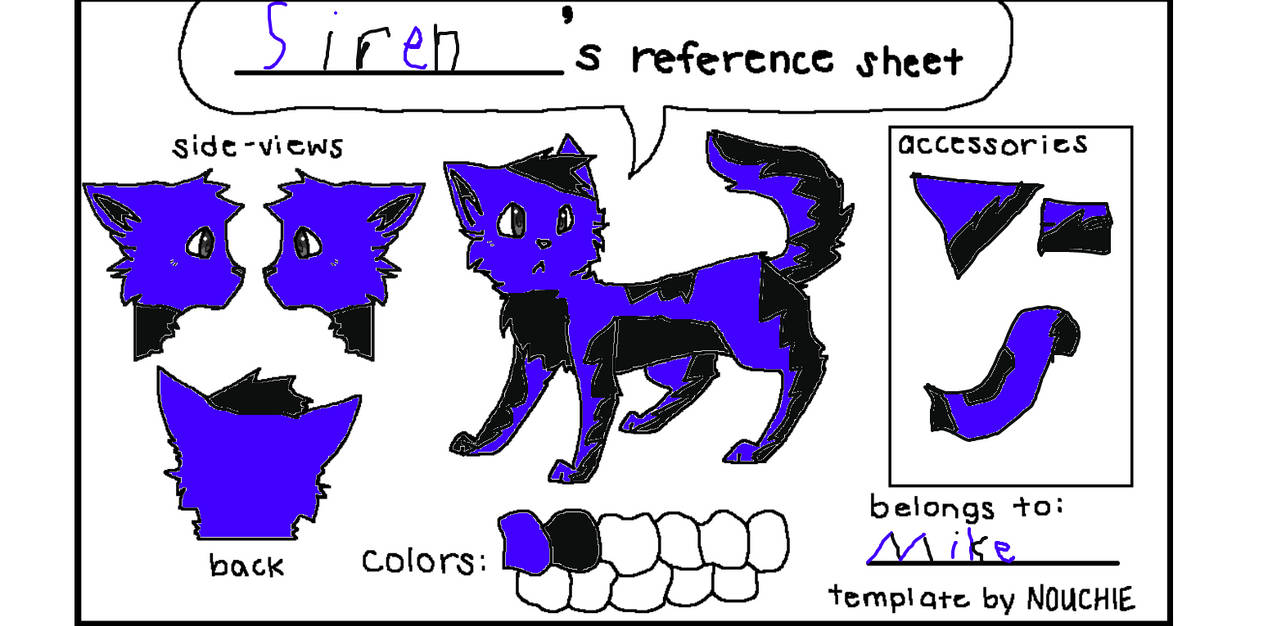 Siren's reference sheet. by Ask-Cali-and-others on DeviantArt