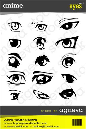 Anime Eye Pack - Agneva Stock by agneva on DeviantArt