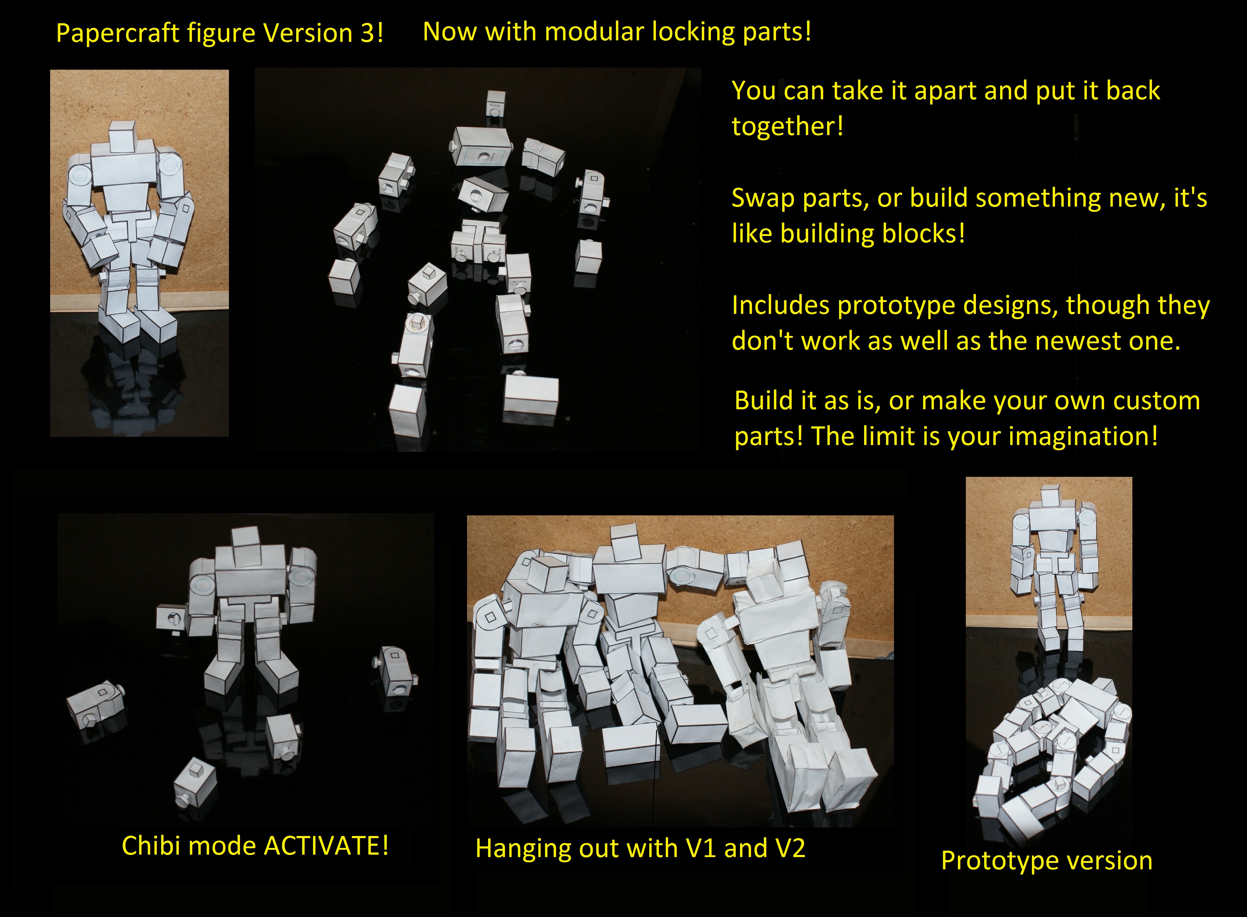 Papercraft Figure V3: Now with Interlocking parts! by Collecter128 on ...