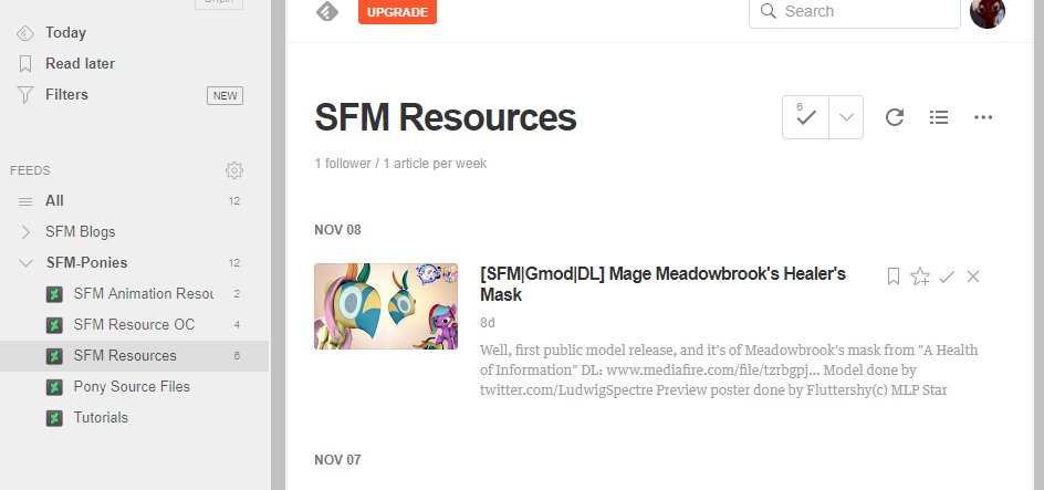 [RSS/OPML] SFM-Ponies Resource Gallery Feeds by The4thaggie on DeviantArt
