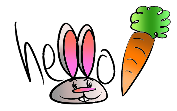 Rabbit Hello by LuckyNumbrMe on DeviantArt