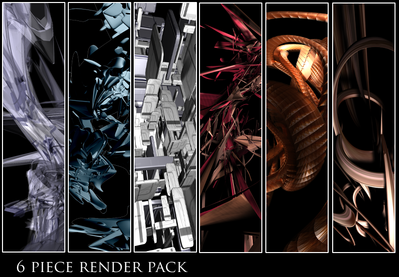 6-pack abstract renders by NeverMindNinpo on DeviantArt