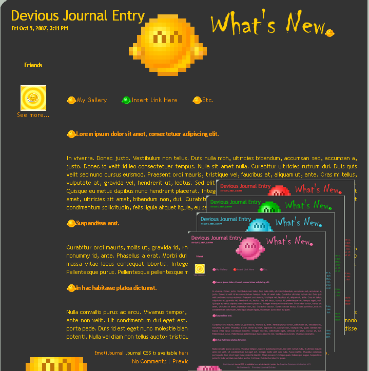 EmotiJournal Journal CSS by Nol888 on DeviantArt