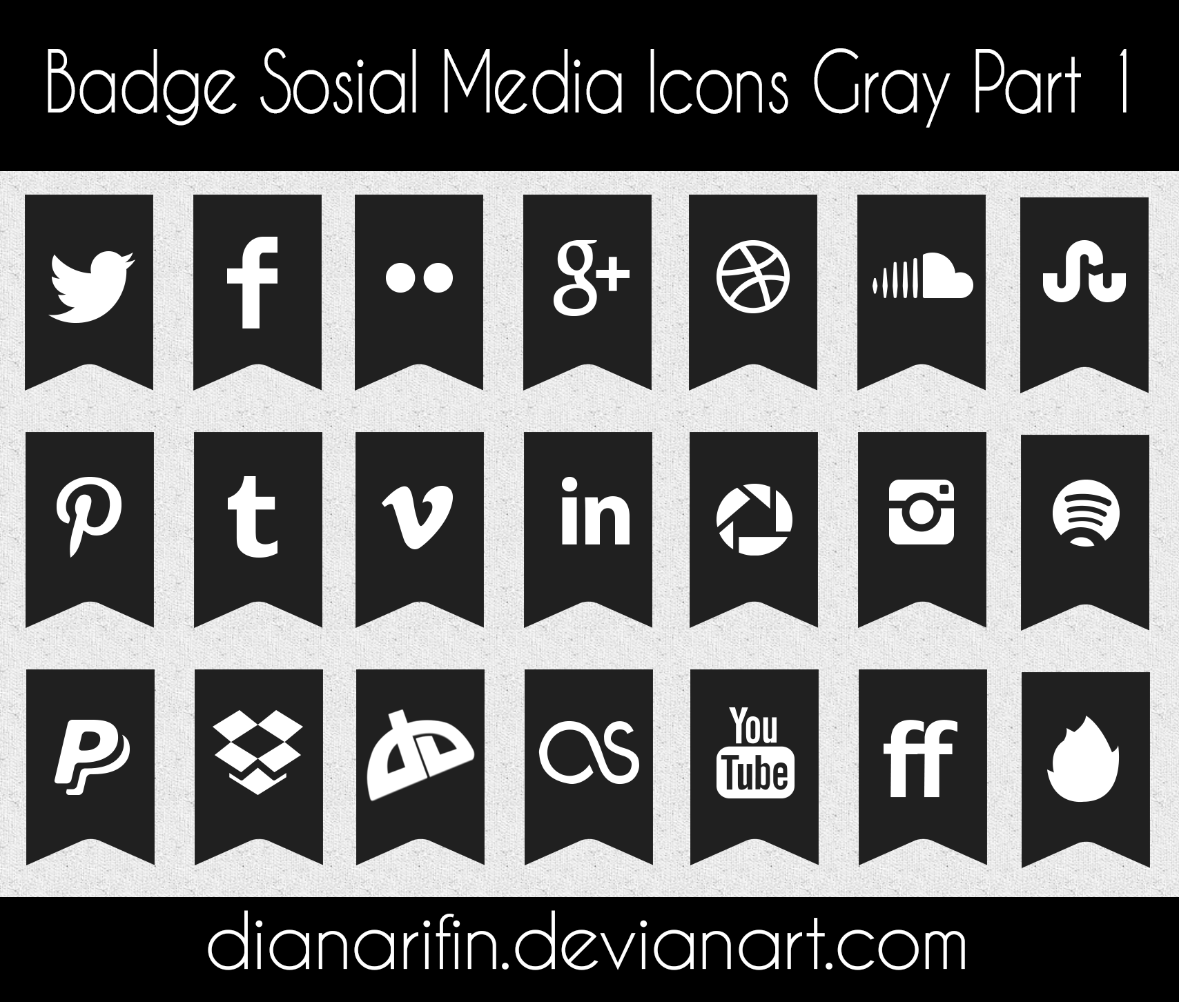 Social Media Icons Png Gray