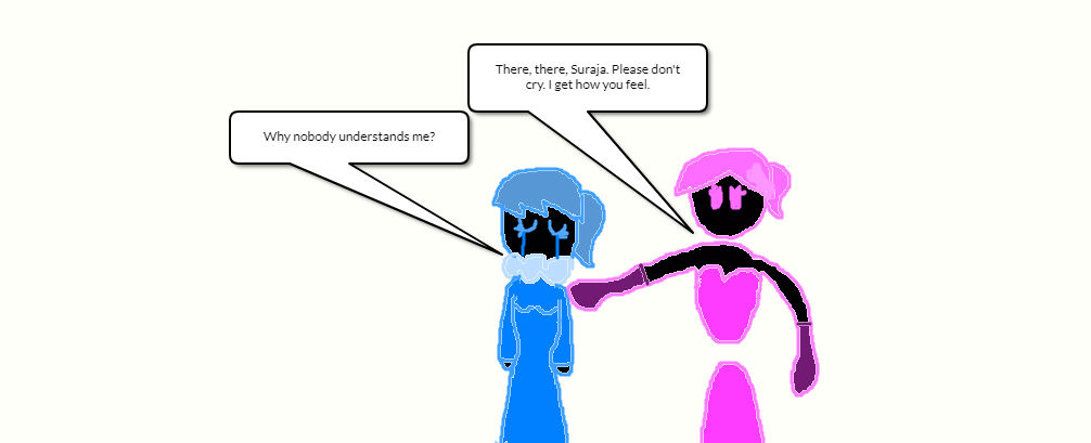 Eva comforts Suraja by GermanoMan101 on DeviantArt