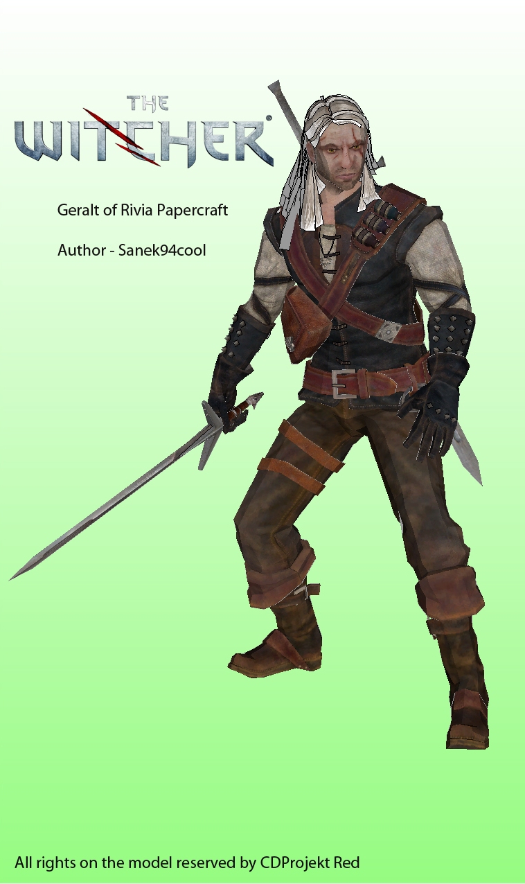 Geralt of Rivia Papercraft (The Witcher) by Sanek94ccol on DeviantArt