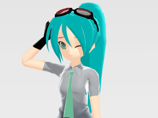 -MMD- Ponytail miku by ginconomp on DeviantArt